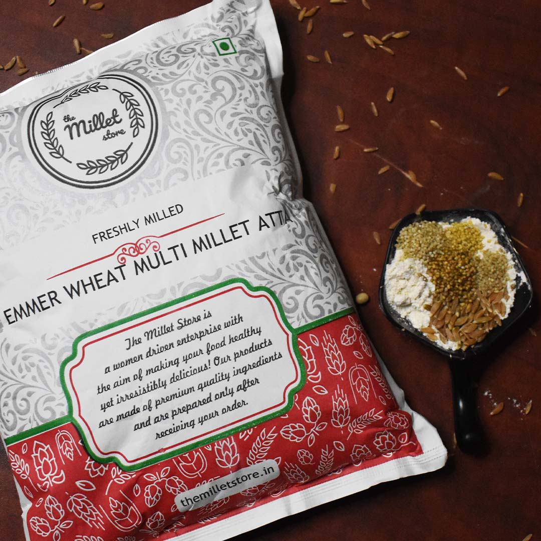 Emmer wheat multi millet atta - The Millet Store