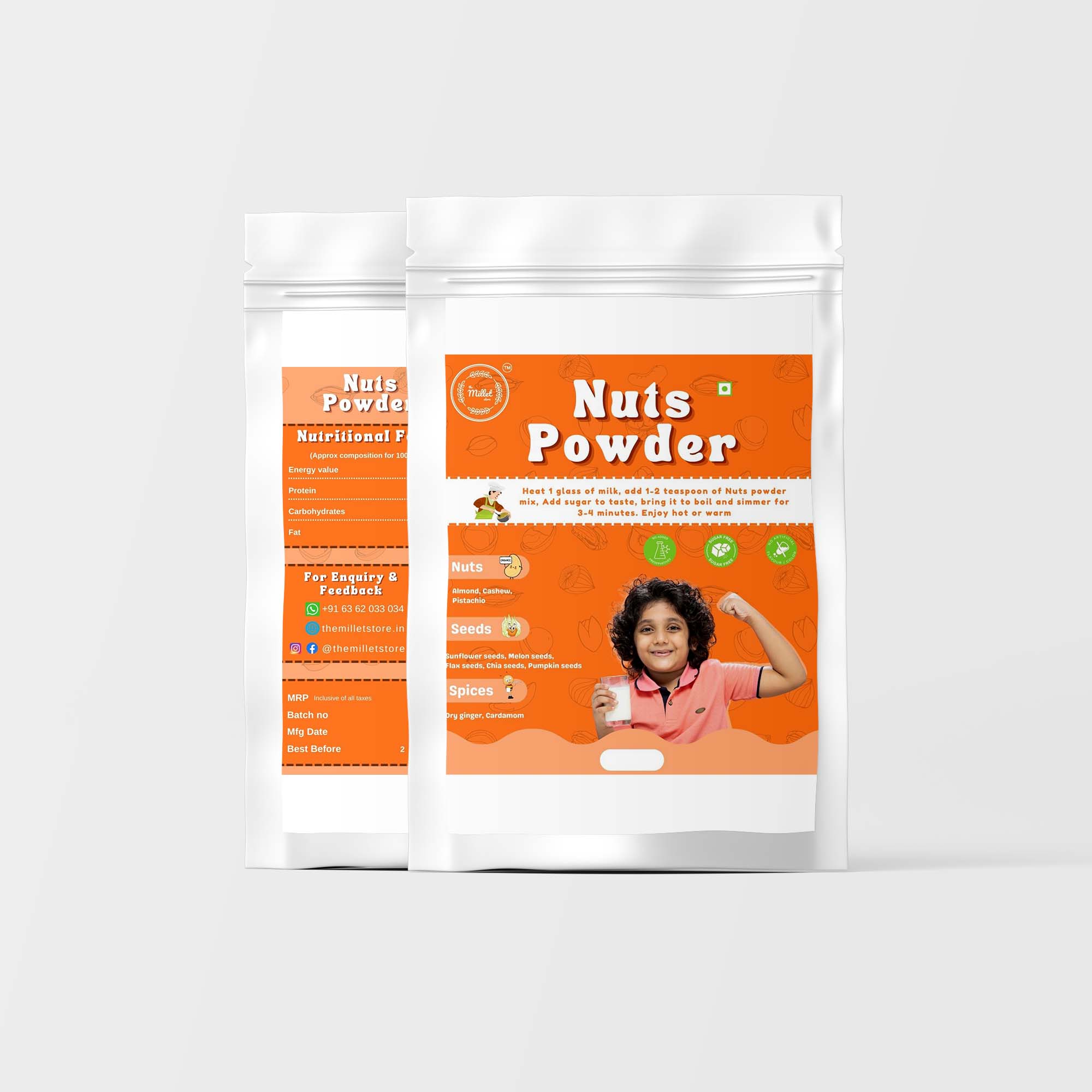 Organic Nuts & Seeds powder - The Millet Store