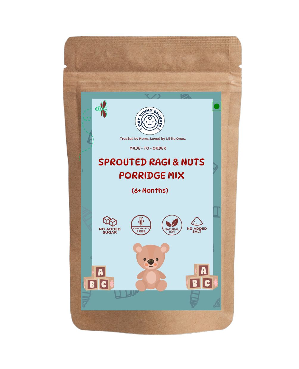 Sprouted Ragi & Nuts Powder | Sprouted Ragi Malt - 8+ Months - The ...